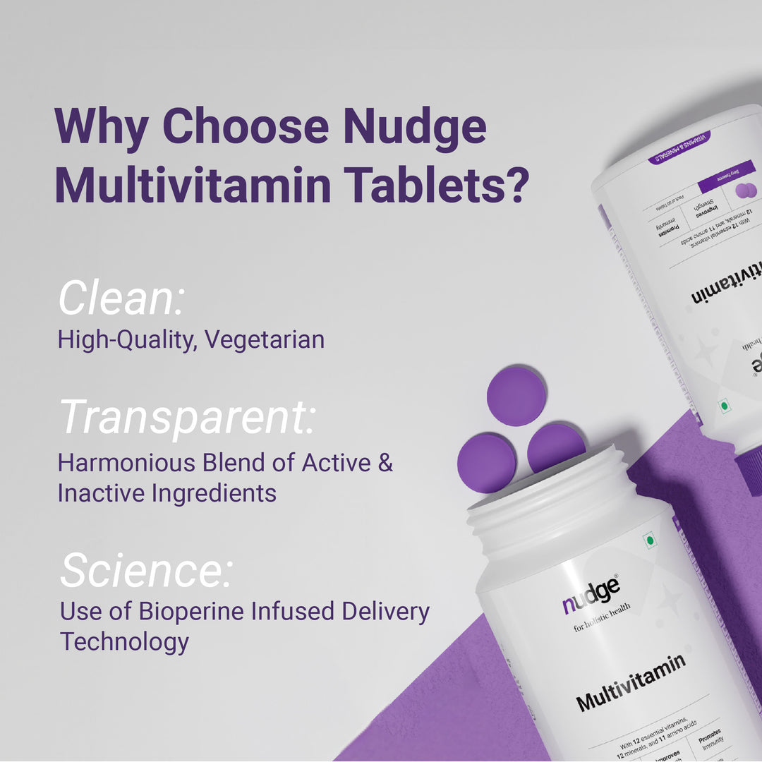 Buy Multivitamin Tablets at Best Price | Nudge Wellness
